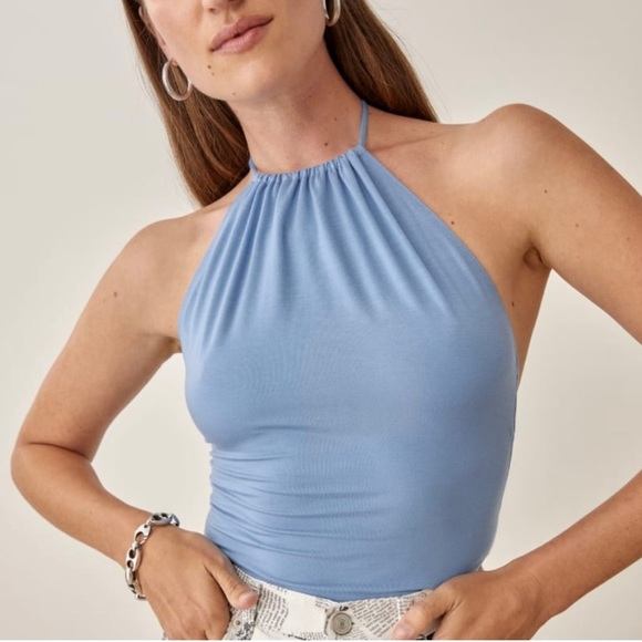 Reformation | Tops | Reformation Baxter Top Parisian Blue | Poshmark